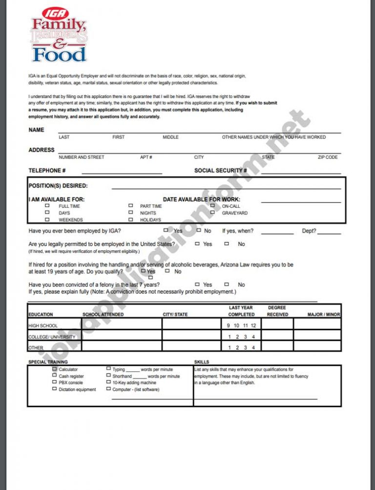 IGA Job Application Form & Apply Online 2025 - Careers & Job ...