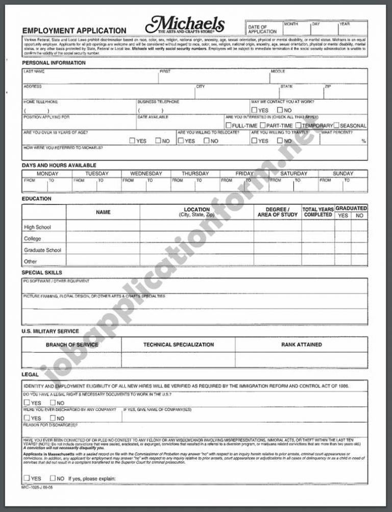Michaels Job Application Form & Apply Online 2025 - Careers & Job ...