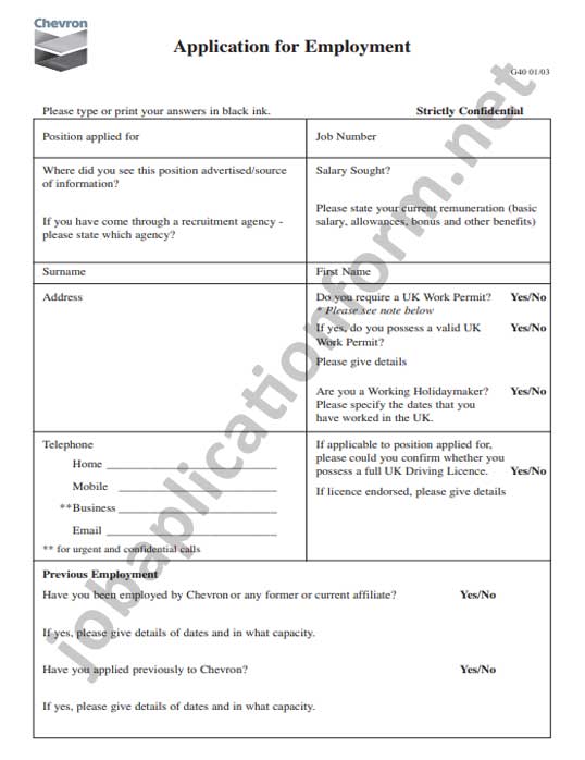 Chevron Job Application Form & Apply Online 2025 - Careers & Job ...